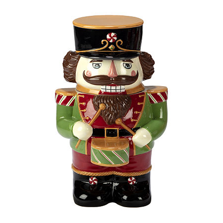 Holiday Magic Nutcracker 3D Cookie Jar - Red  Green