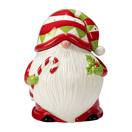 Holiday Magic Gnomes 3D Cookie Jar - White  Red  Green