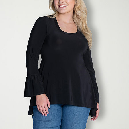 Click here for 24seven Comfort Apparel Plus Size Long Bell Sleeve... prices