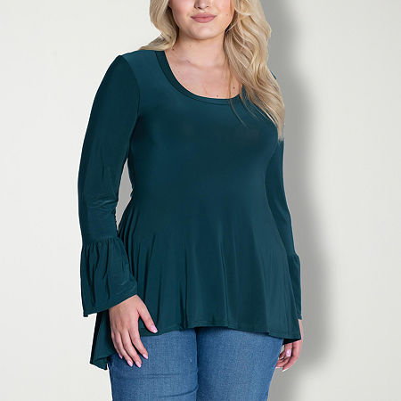 Click here for 24seven Comfort Apparel Plus Size Long Bell Sleeve... prices