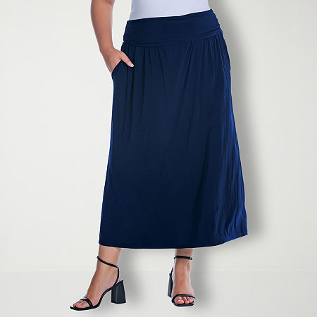 Click here for Plus Size 24/7 Comfort Apparel Flow A-Line Maxi Sk... prices