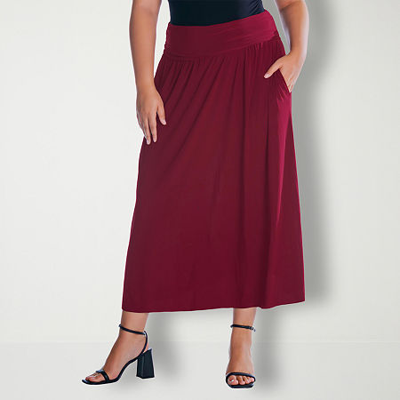 Click here for Plus Size 24/7 Comfort Apparel Flow A-Line Maxi Sk... prices