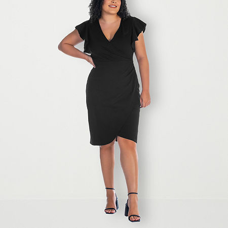 Click here for 24seven Comfort Apparel Plus Size V-neck Knee Leng... prices