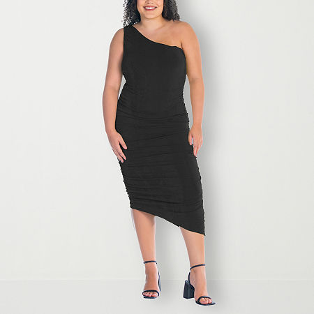 Click here for 24seven Comfort Apparel Plus Size One Shoulder Ruc... prices