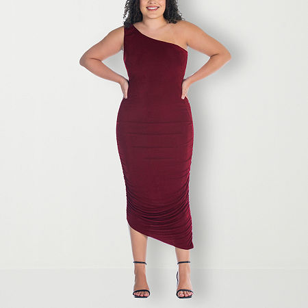 Click here for 24seven Comfort Apparel Plus Size One Shoulder Ruc... prices