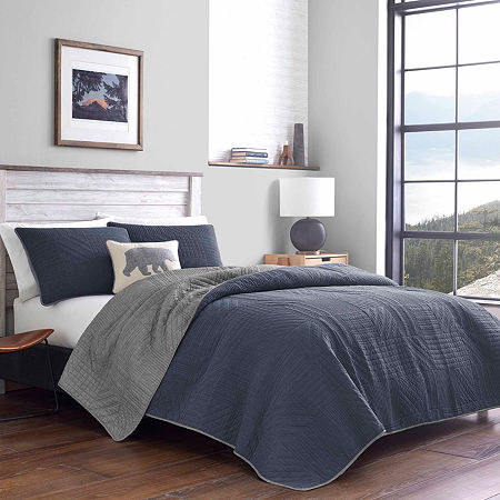 Eddie Bauer Hidden Lake 3-Pc. Quilt Set  Full/Queen - Blue