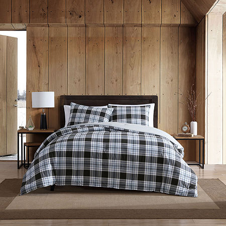 Eddie Bauer Lewis Atlantic Plaid Comforter Set  Full/Queen - Navy