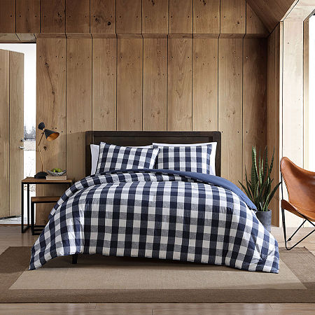 Eddie Bauer Lakehouse Plaid 3-Pc. Comforter Set  King - Blue