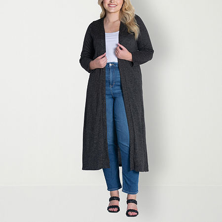 Click here for 24seven Comfort Apparel Plus Size Long Duster Open... prices