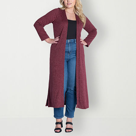 Click here for 24seven Comfort Apparel Plus Size Long Duster Open... prices