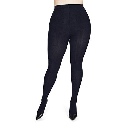 MeMoi Womens Cozy Brooklyn Flat Knit Sweater Tights - Navy