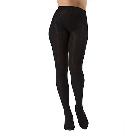 MeMoi Womens Cozy Brooklyn Flat Knit Sweater Tights - Black