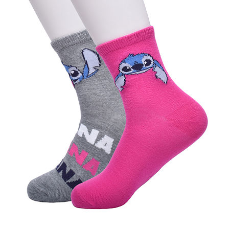 Click here for Womens 2-pc. Lilo & Stitch Crew Socks  9-11  Pink prices