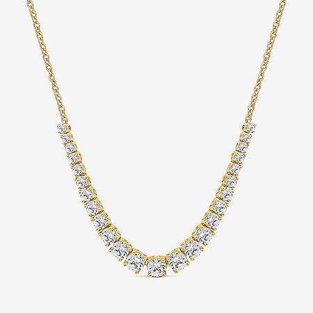 Click here for (H / Si2) Womens White Diamond 10K Gold 16 Inch Te... prices