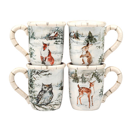 Certified International Winters Frost Mugs  Set of 4 - Multi