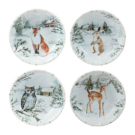 Certified International Winters Frost Soup Bowls  Set of 4 - Multi