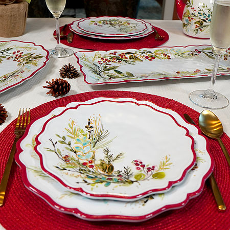 Certified International Christmas Gatherings Salad Plates  Set of 4 - Micscellaneous