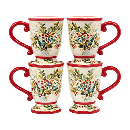 Certified International Christmas Gatherings Mugs  Set of 4 - Multi