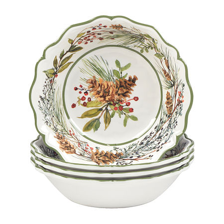 Certified International Winters Forest All Purpose Bowls  Set of 4 - Micscellaneous