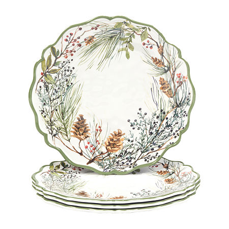Certified International Winters Forest Dinner Plates  Set of 4 - Micscellaneous