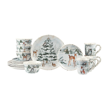 Certified International Winters Frost 16 Pc. Dinnerware Set  Service for 4 - Multi