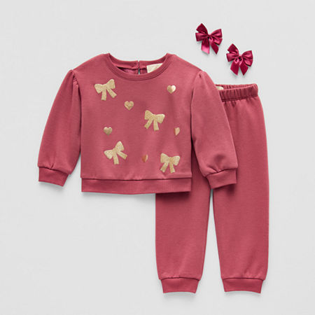 Click here for Btween Baby Girls 2-pc. Pant Set  3-6 Months  Pink prices