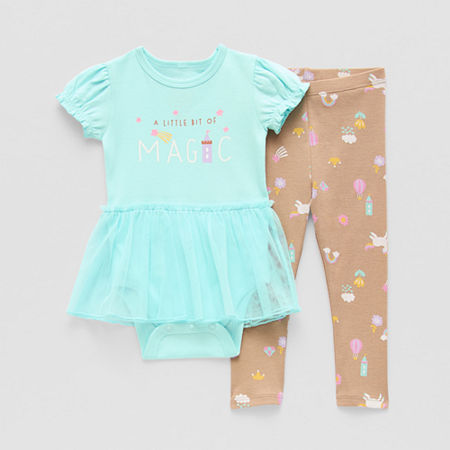 Click here for Okie Dokie Baby Girls 2-pc. Pant Set  6 Months  Bl... prices