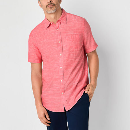 Click here for St. Johns Bay Mens Linen Blend Short Sleeve Classi... prices