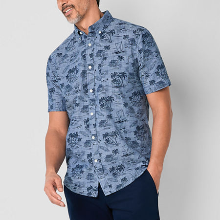 Click here for St. Johns Bay Printed Chambray Mens Short Sleeve C... prices