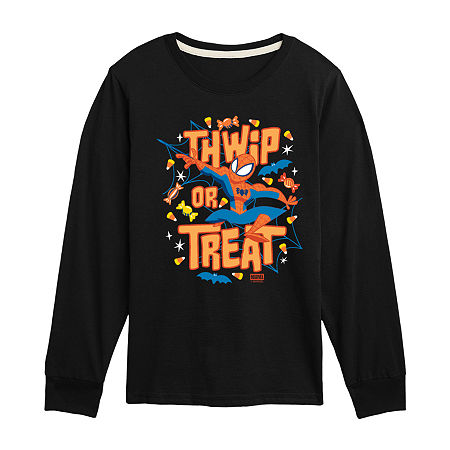 Click here for Disney Collection Boys Crew Neck Long Sleeve Spide... prices