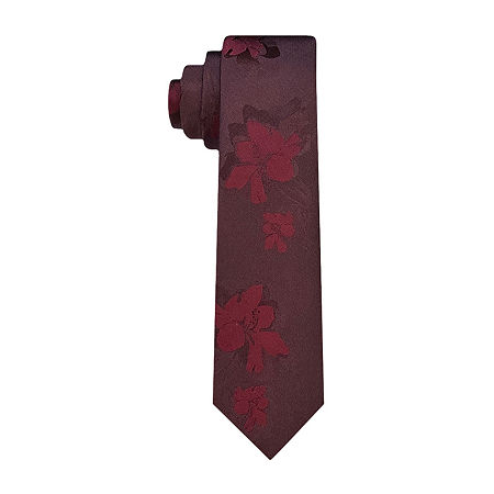 Click here for J. Ferrar Extra Long Floral Tie  One Size  Red prices