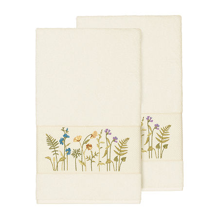 Click here for Linum Home Serenity 2-Pc. Embellished Bath Towel S... prices