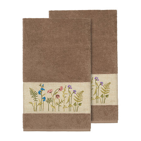 Click here for Linum Home Serenity 2-Pc. Embellished Bath Towel S... prices