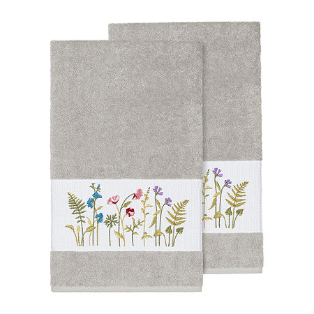 Click here for Linum Home Serenity 2-Pc. Embellished Bath Towel S... prices