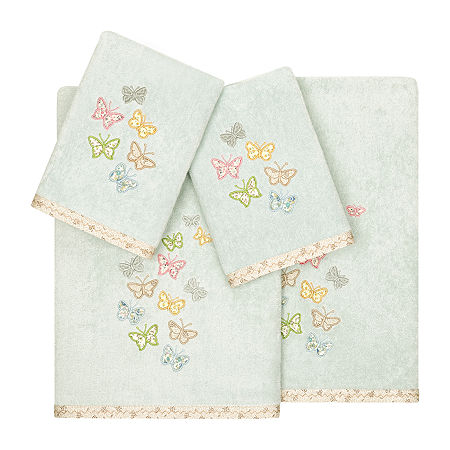 Click here for Linum Home Turkish Cotton Mariposa Embellished 4-P... prices