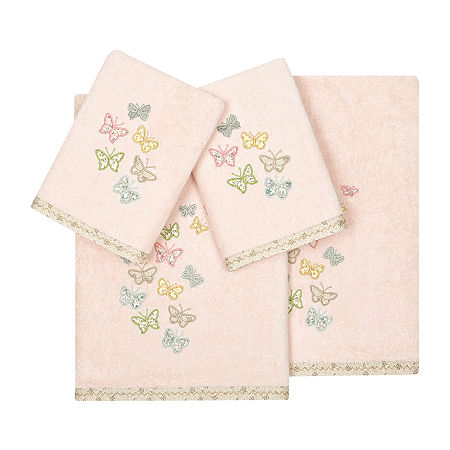 Click here for Linum Home Turkish Cotton Mariposa Embellished 4-P... prices