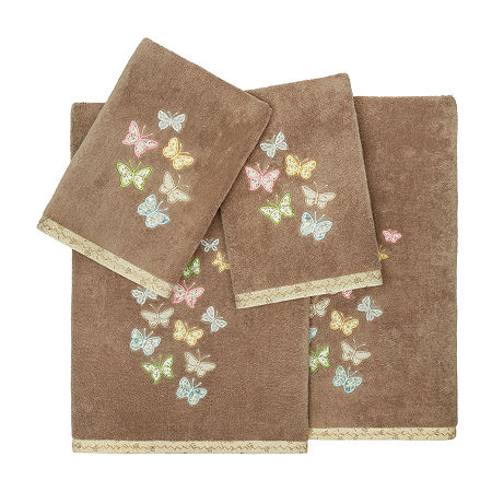 Click here for Linum Home Turkish Cotton Mariposa Embellished 4-P... prices