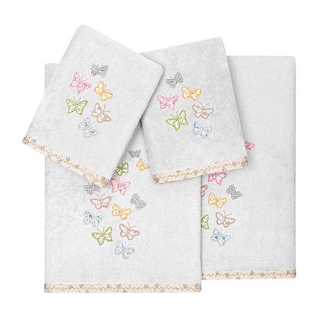 Click here for Linum Home Turkish Cotton Mariposa Embellished 4-P... prices