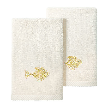 Click here for Linum Home Turkish Cotton Figi Embellished 2-Pc. F... prices