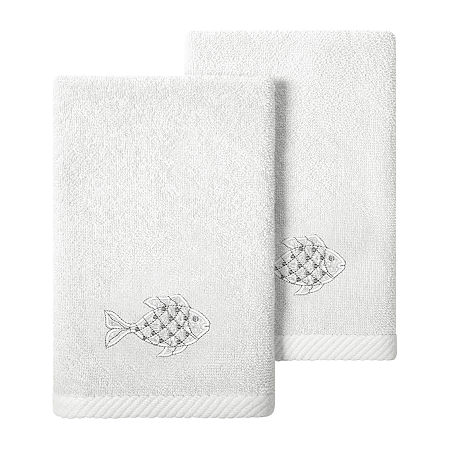 Click here for Linum Home Turkish Cotton Figi Embellished 2-Pc. F... prices