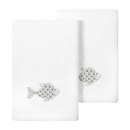Click here for Linum Home Turkish Cotton Figi Embellished 2-Pc. F... prices