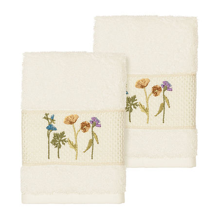 Click here for Linum Home Serenity 2-Pc. Embellished Washcloth Se... prices