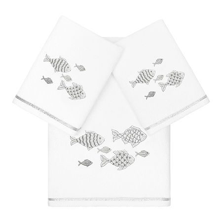 Click here for Linum Home Turkish Cotton Figi Embellished 3-Pc. B... prices