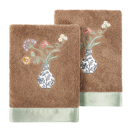 Click here for Linum Home Turkish Cotton Stella Embellished 2-Pc.... prices