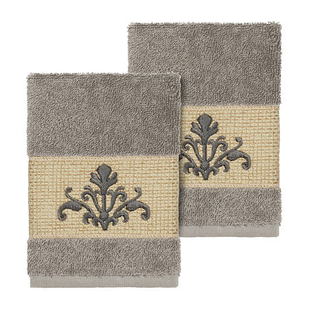 Click here for Linum Home Scarlet 2-Pc. Embellished Washcloth Set... prices