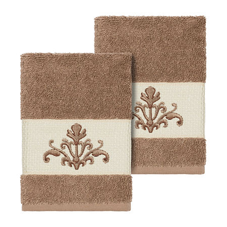 Click here for Linum Home Scarlet 2-Pc. Embellished Washcloth Set... prices