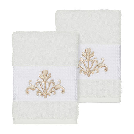 Click here for Linum Home Scarlet 2-Pc. Embellished Washcloth Set... prices