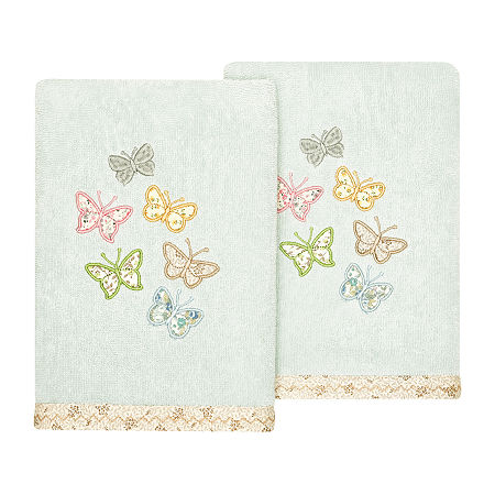 Click here for Linum Home Turkish Cotton Mariposa Embellished 2-P... prices