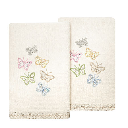 Click here for Linum Home Turkish Cotton Mariposa Embellished 2-P... prices