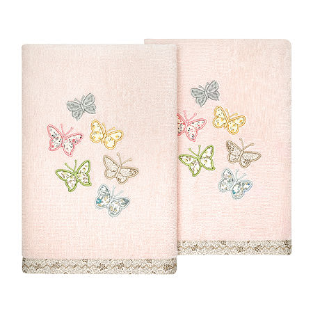 Click here for Linum Home Turkish Cotton Mariposa Embellished 2-P... prices